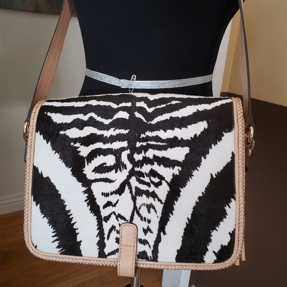Gucci | Bags | Gucci Beige Leather And Zebra Pony Hair Messenger | Poshmark